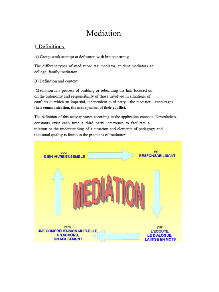 Understanding Mediation and Its Benefits | PDF | Nonverbal ...