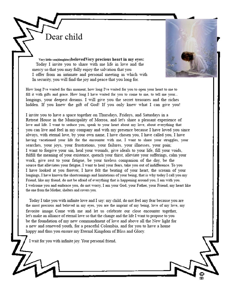Letter From Jesus | PDF | Jesus | Love