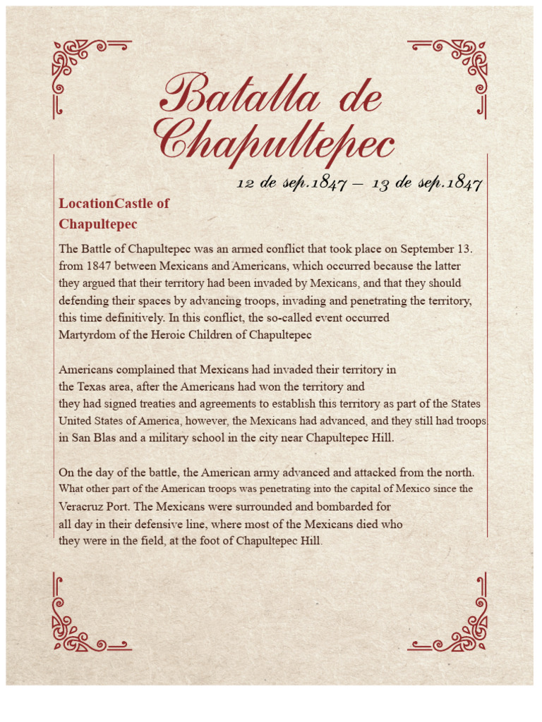 Battle of Chapultepec | PDF