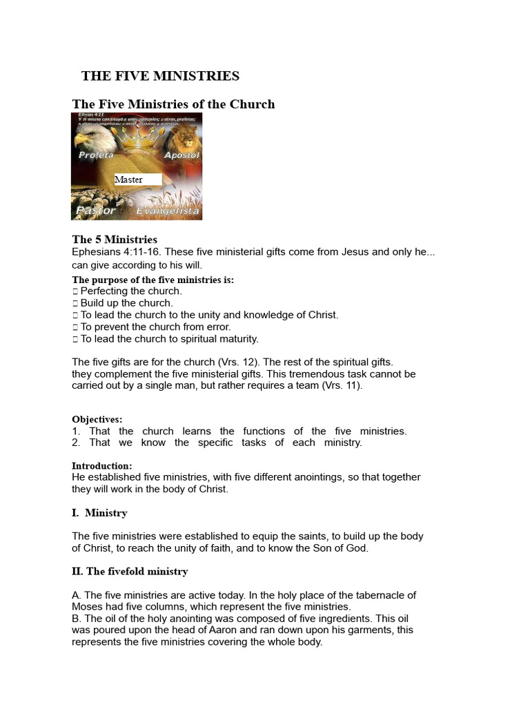 The Five Ministries | PDF | Apostle | Jesus