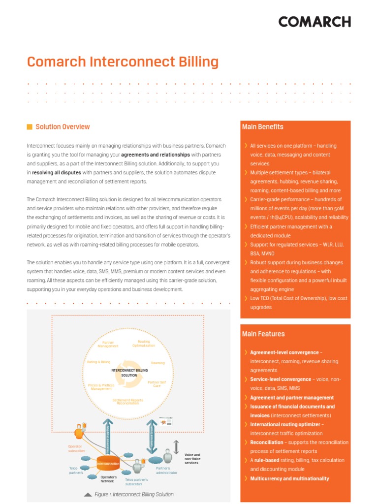 Leaflet - Comarch Interconnect Billing | PDF | Invoice | Roaming