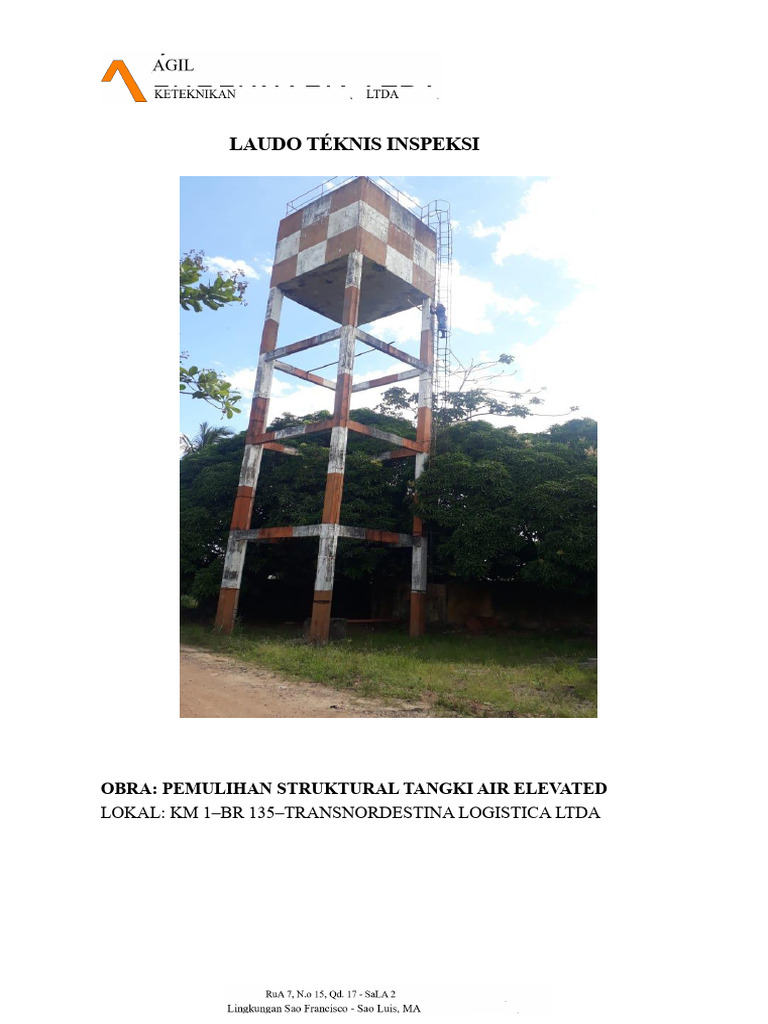 Inspeksi dan Pemulihan Tangki Air Beton | PDF