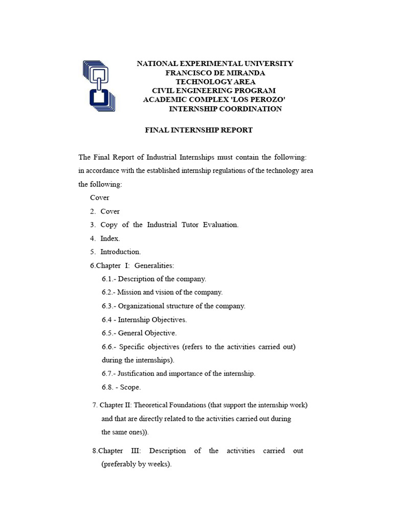 Final Internship Report Format | PDF | Letter Case