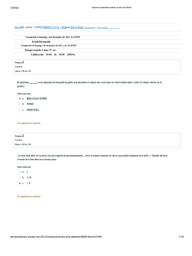 5.1 Estructuras de Datos y Algoritmos Laboratorio Examen Pre Final PDF | PDF | Vértice (teoría ...