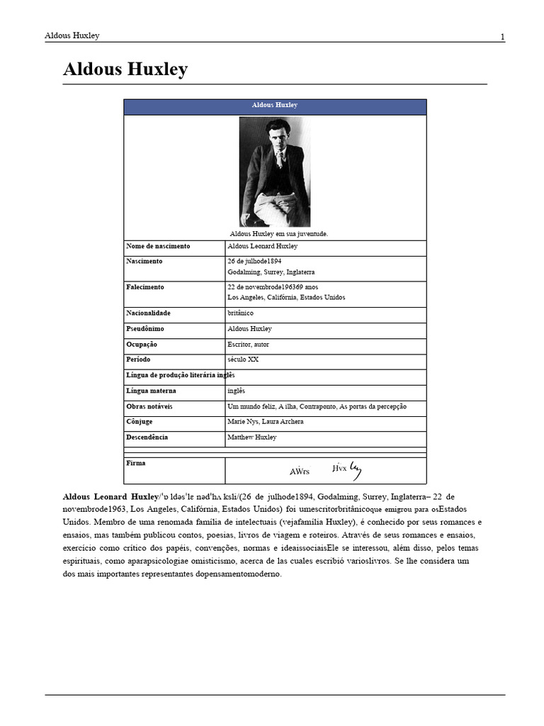Aldous Huxley | PDF