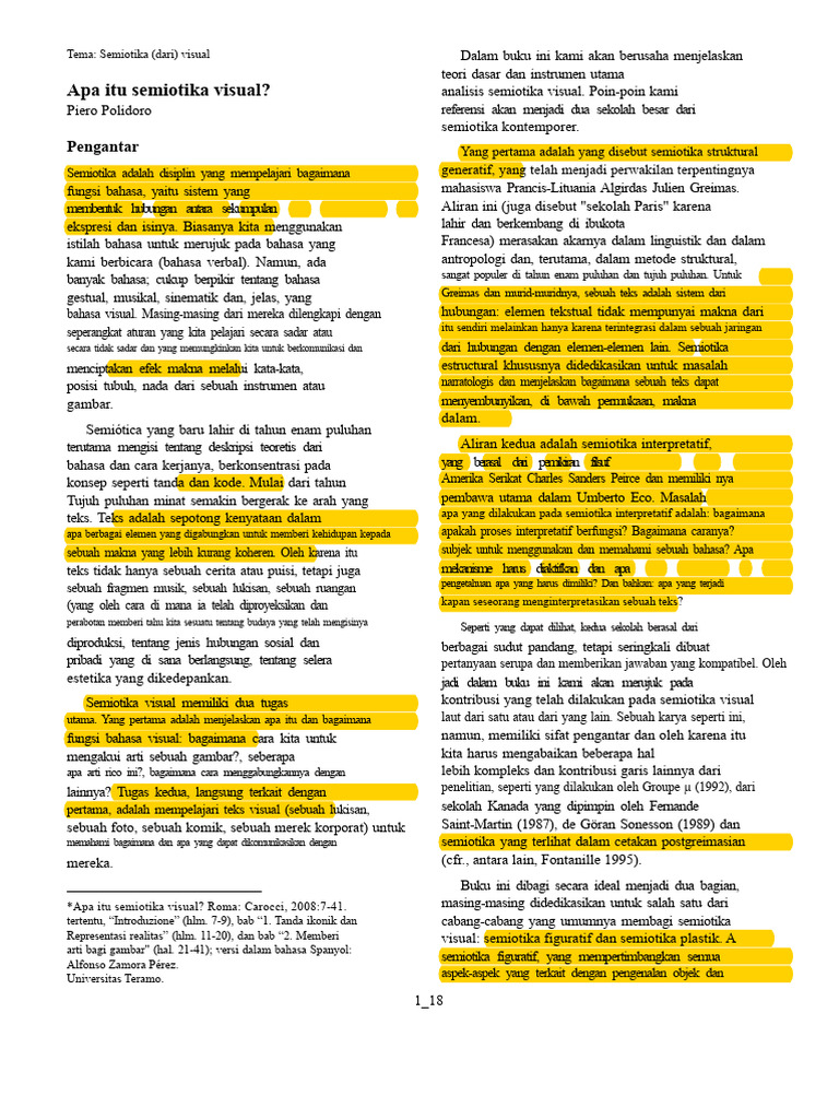 Analisis Semiotika Visual Dasar | PDF