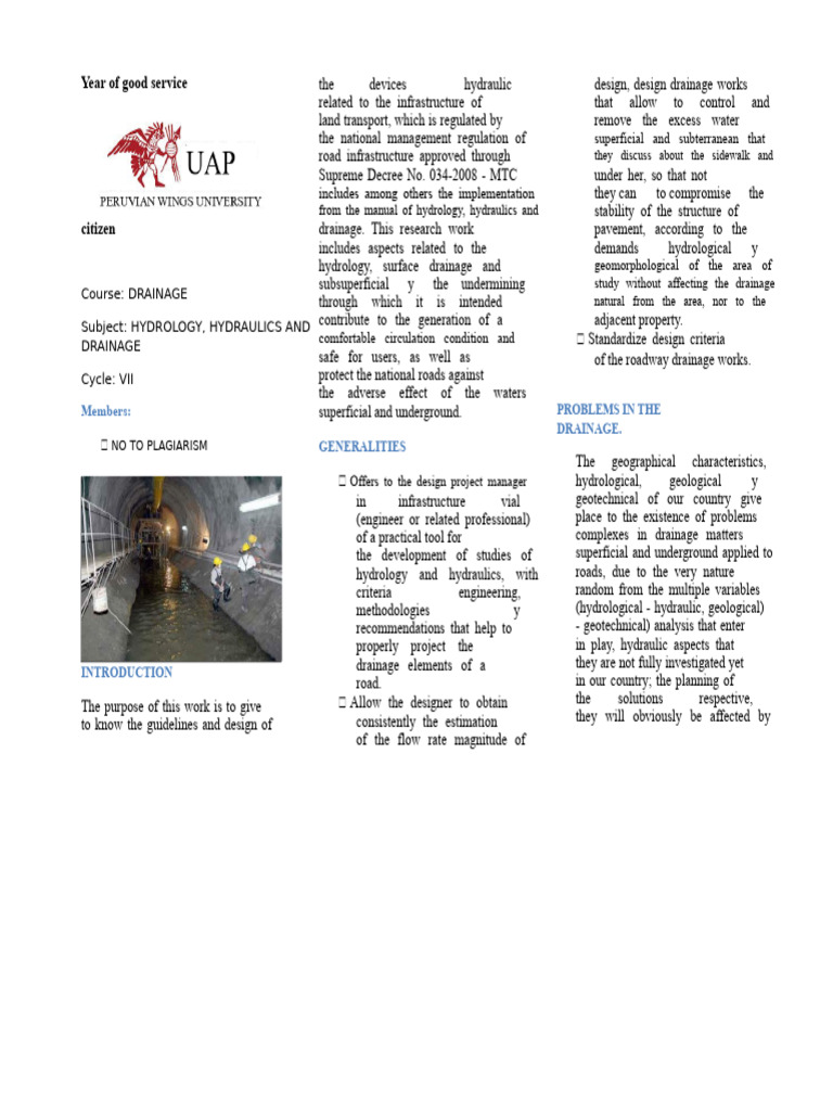 Drainage - Triptych | PDF | Road | Hydrology