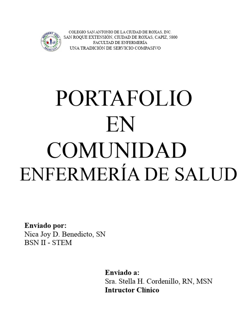CHN Portfolio. Nica Joy | PDF | El embarazo | Control de la natalidad