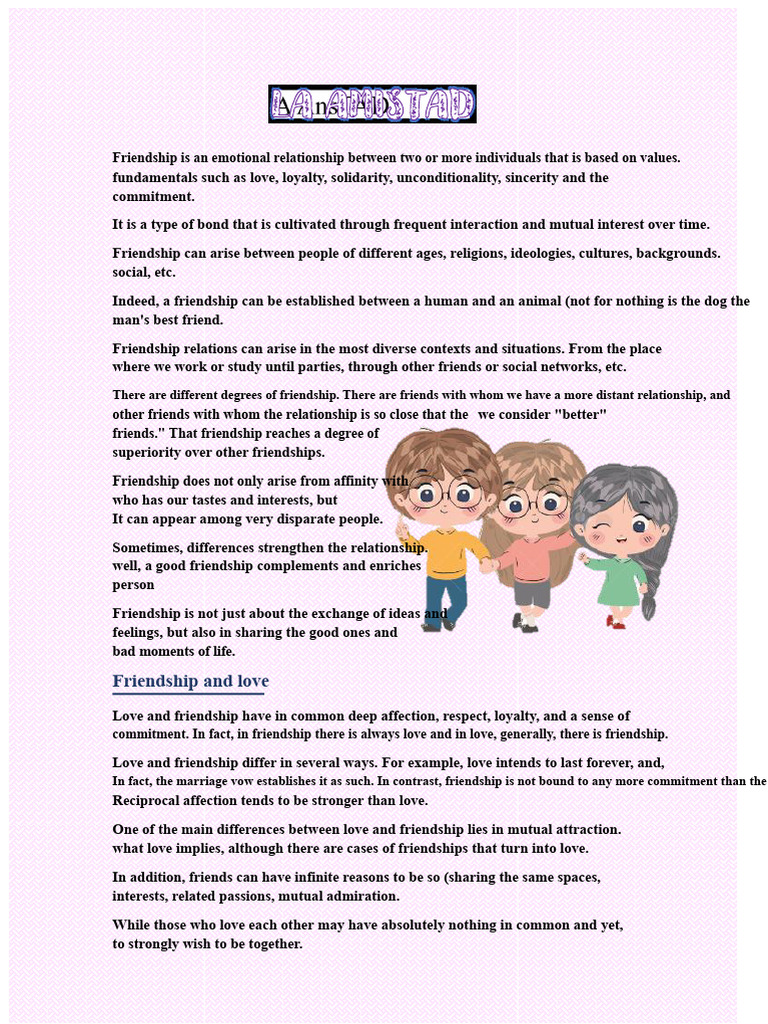 Understanding the Nature of Friendship | PDF
