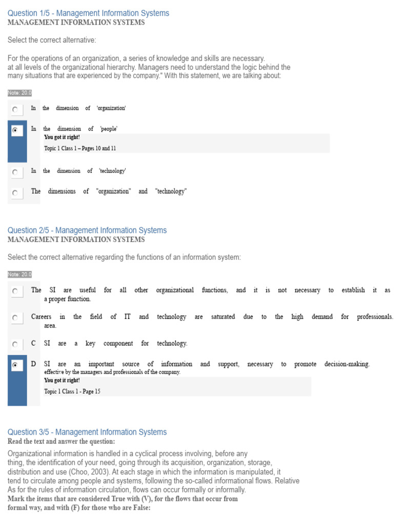 APOL 1 Management Information Systems | PDF | Information | Management Information System