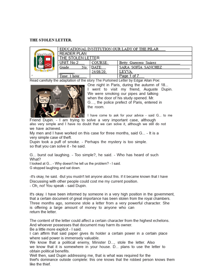 The - Stolen - Letter - Detective - Story3-1 Uwu | PDF | C. Auguste ...