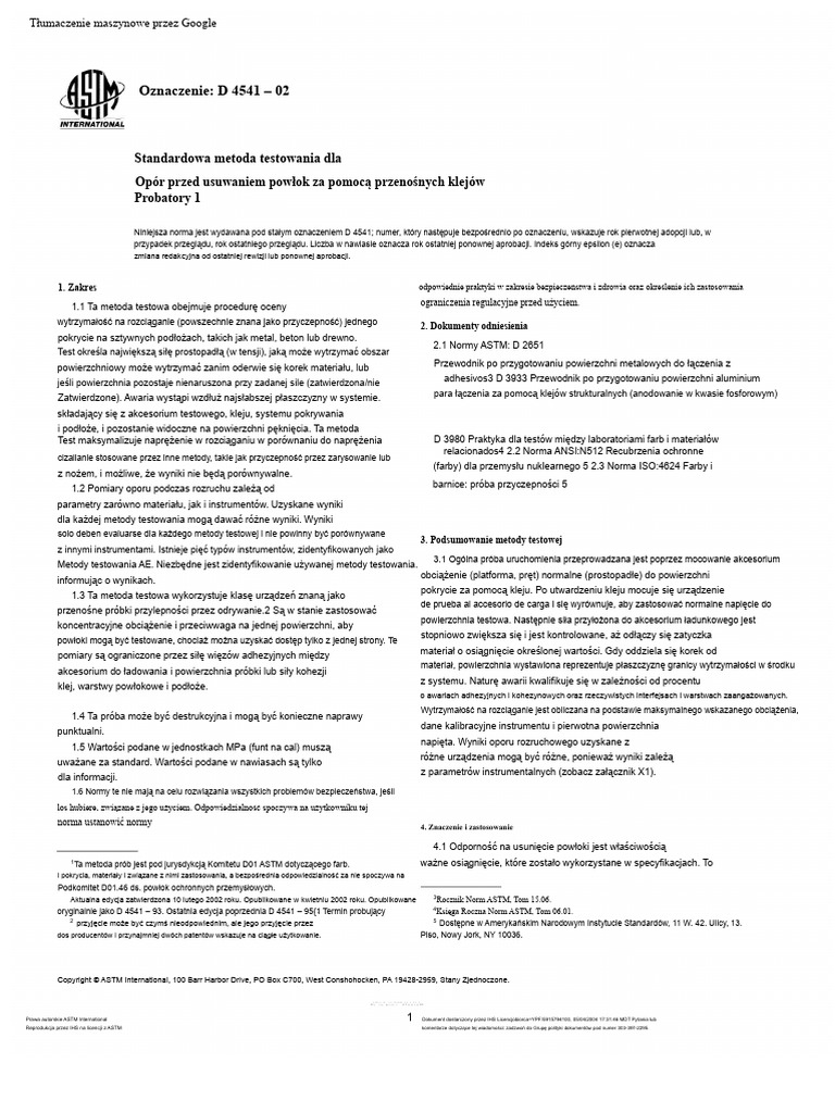 Astm D4541-02 | PDF