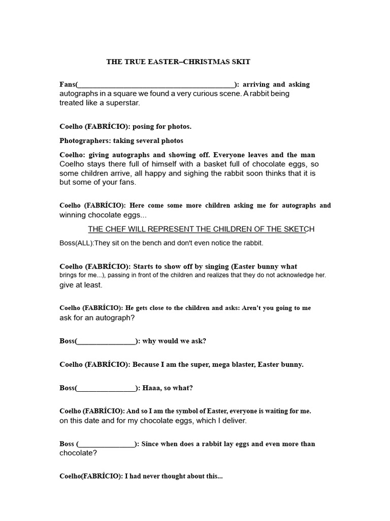 The True Easter - Skit | PDF | Jesus | Easter