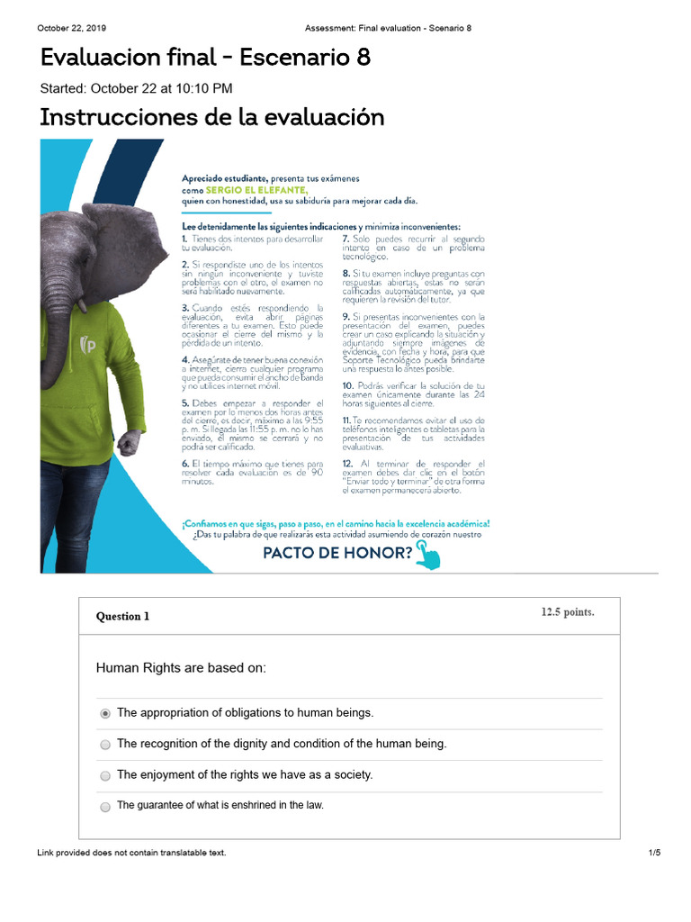Evaluation - Final Evaluation - Scenario 8 | PDF | Evaluation ...