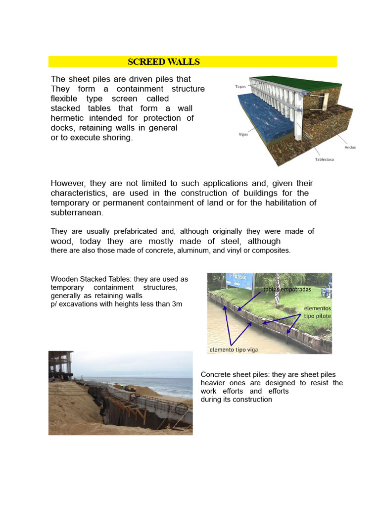 Sheet Pile Walls | PDF | Building Engineering | Structural Engineering