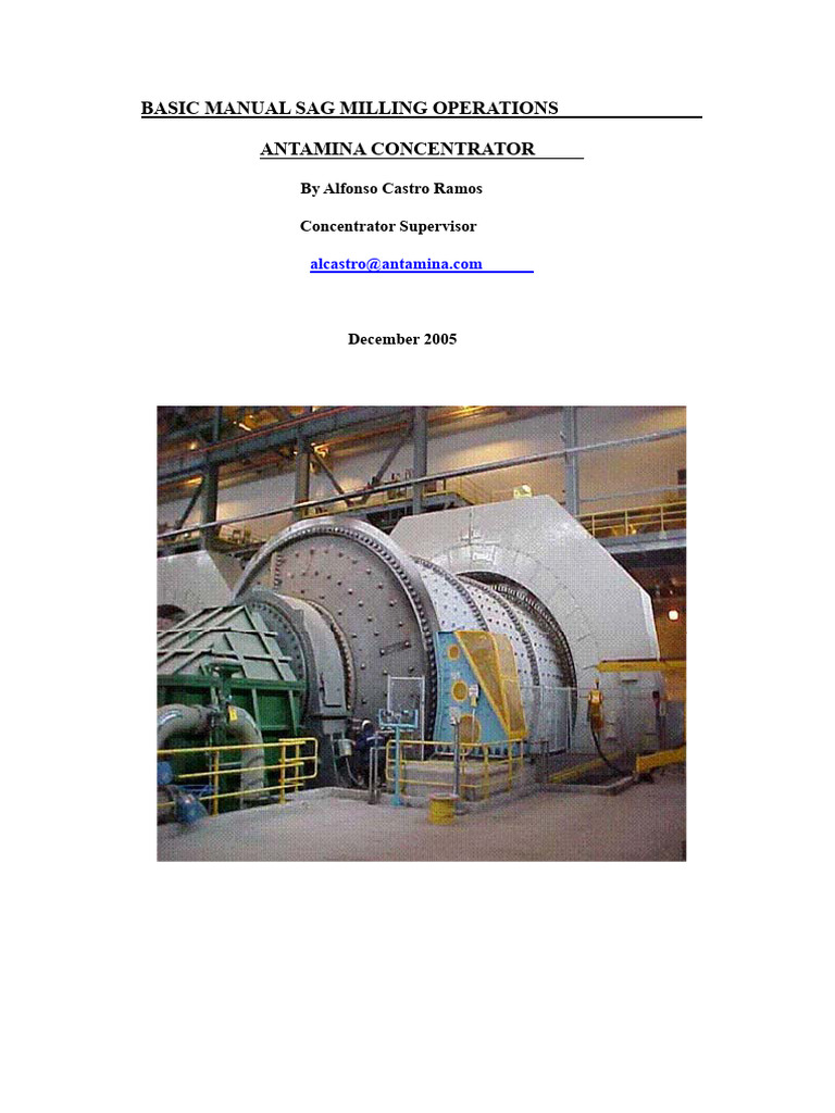 Basic Manual SAG Antamina 2005 | PDF | Mill (Grinding)