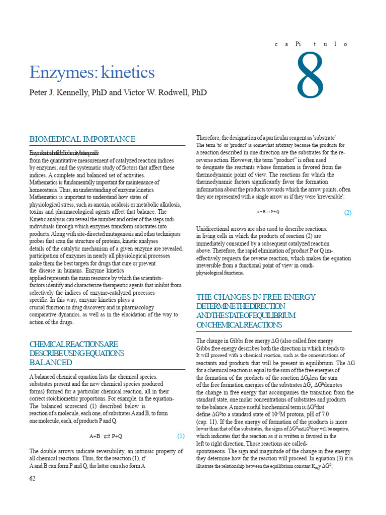 Chapter 8 Enzymes Kinetics HARPER Illustrated Biochemistry 28th Ed-3 ...