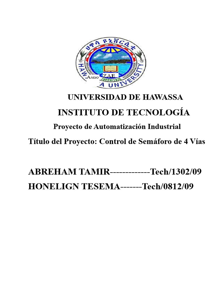 Control de Semáforo de 4 Vías con PLC | PDF | Tráfico | Semáforo
