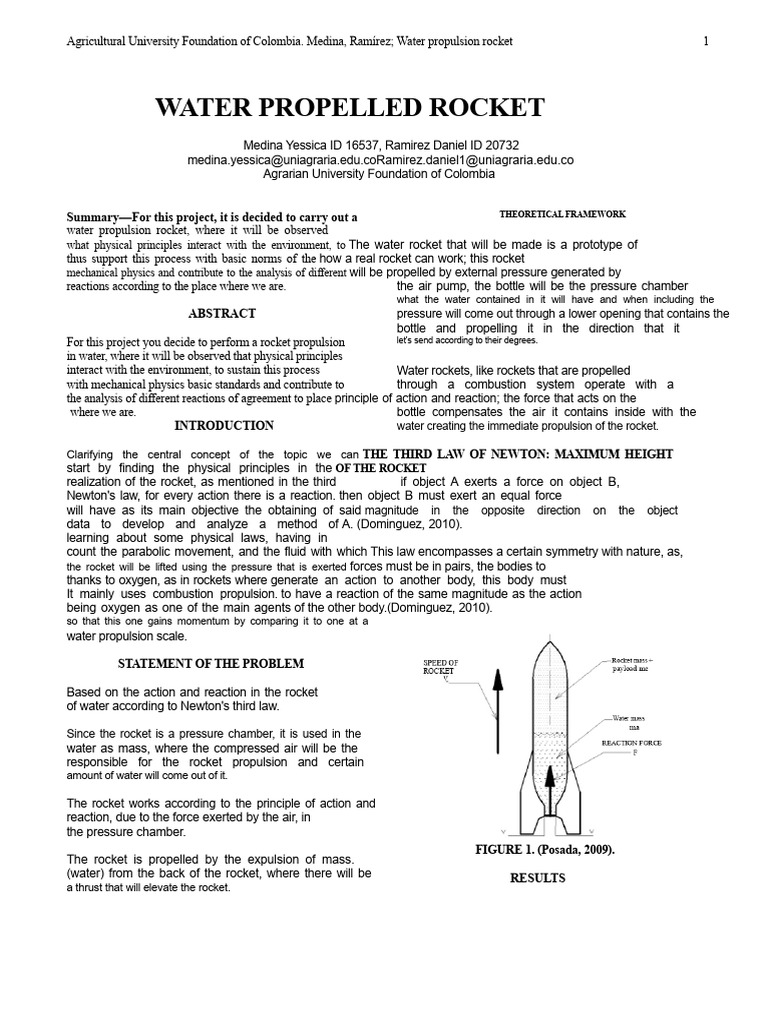 Water Rocket Physics | PDF | Rocket | Force