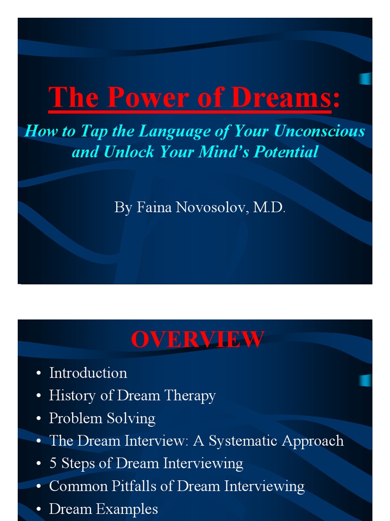 The Power of Dreams:: How To Tap The Language of Your Unconscious and ...