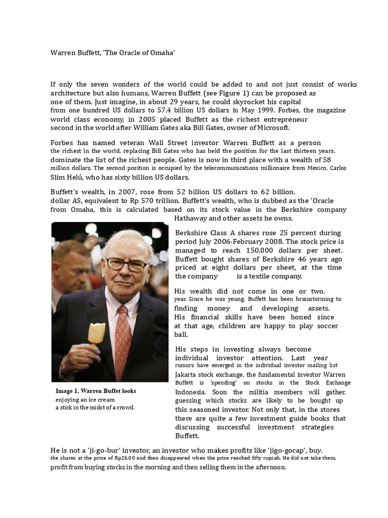 Warren Buffett | PDF | Warren Buffett | Stocks