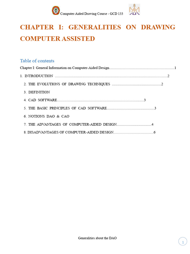 Chapter 1 DAO | PDF | Computer Aided Design | Technical Drawing