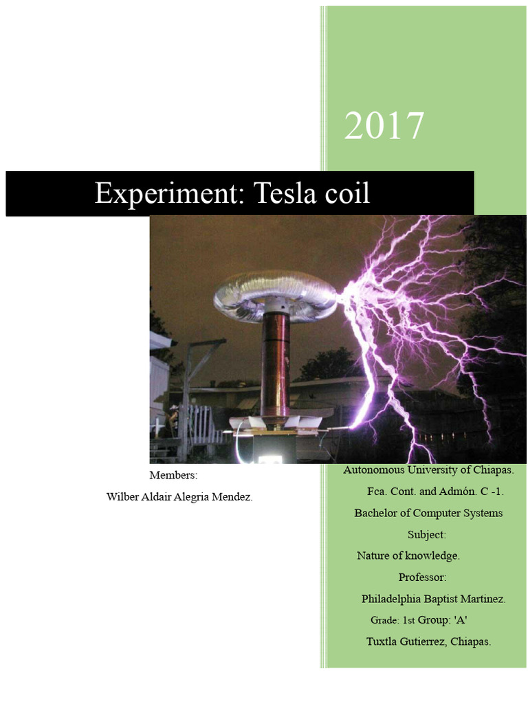 Tesla Coil | PDF | Inductor | Alternating Current