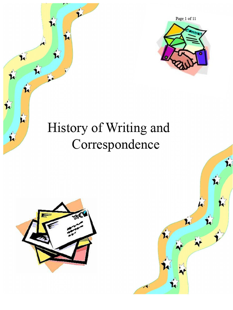 History of Writing and Correspondence | PDF | Mail | Communication