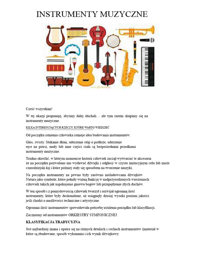 Instrumenty Muzyczne 2 | PDF