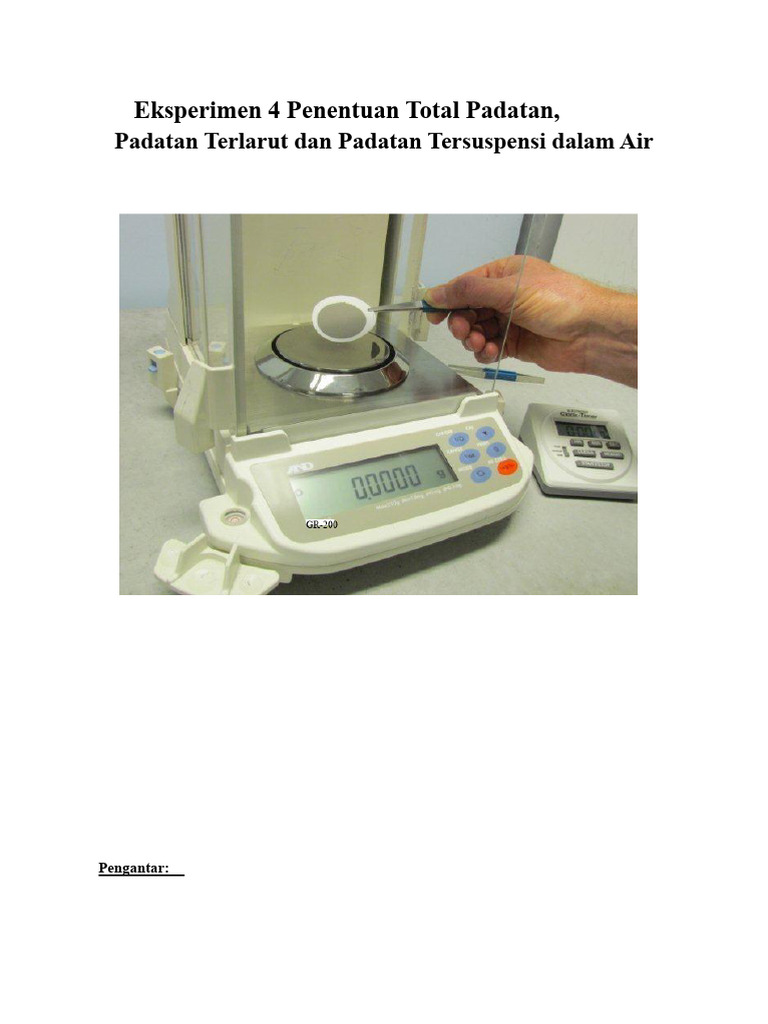 Analisis Total Padatan dalam Air | PDF