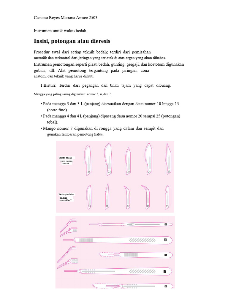 Instrumen Untuk Waktu Bedah | PDF