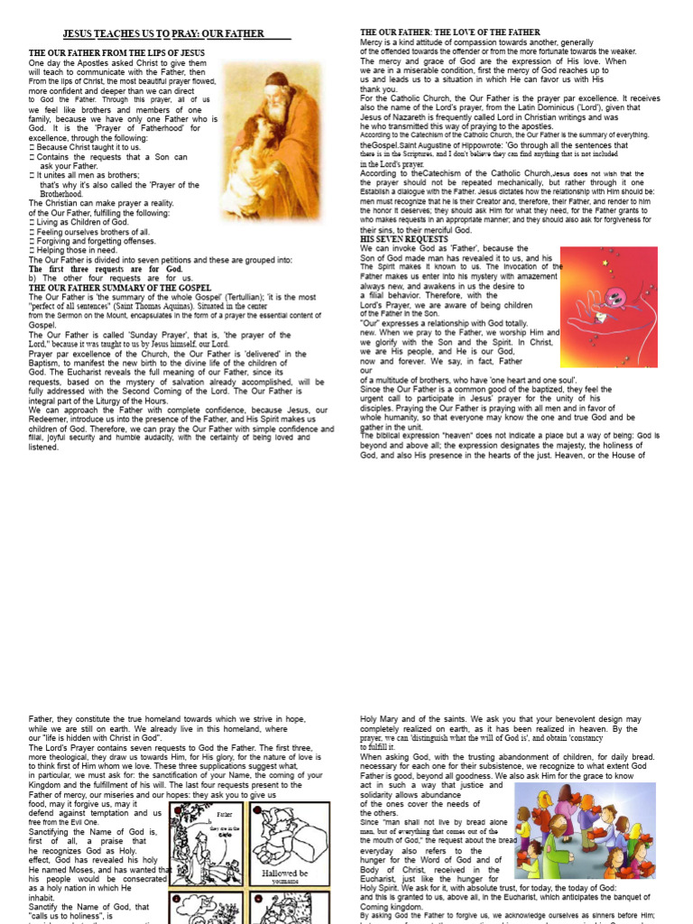 Understanding the Our Father Prayer | PDF | Lord's Prayer | God The Father