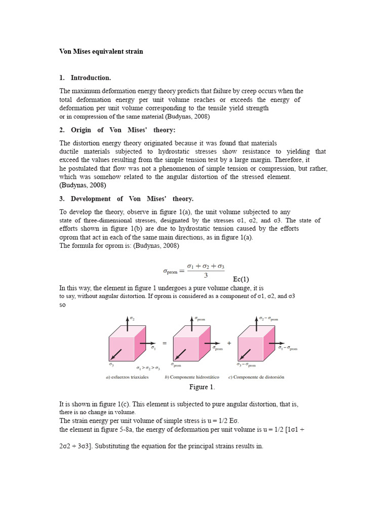 Von Mises Equivalent Stress Explained | PDF | Deformation (Engineering ...