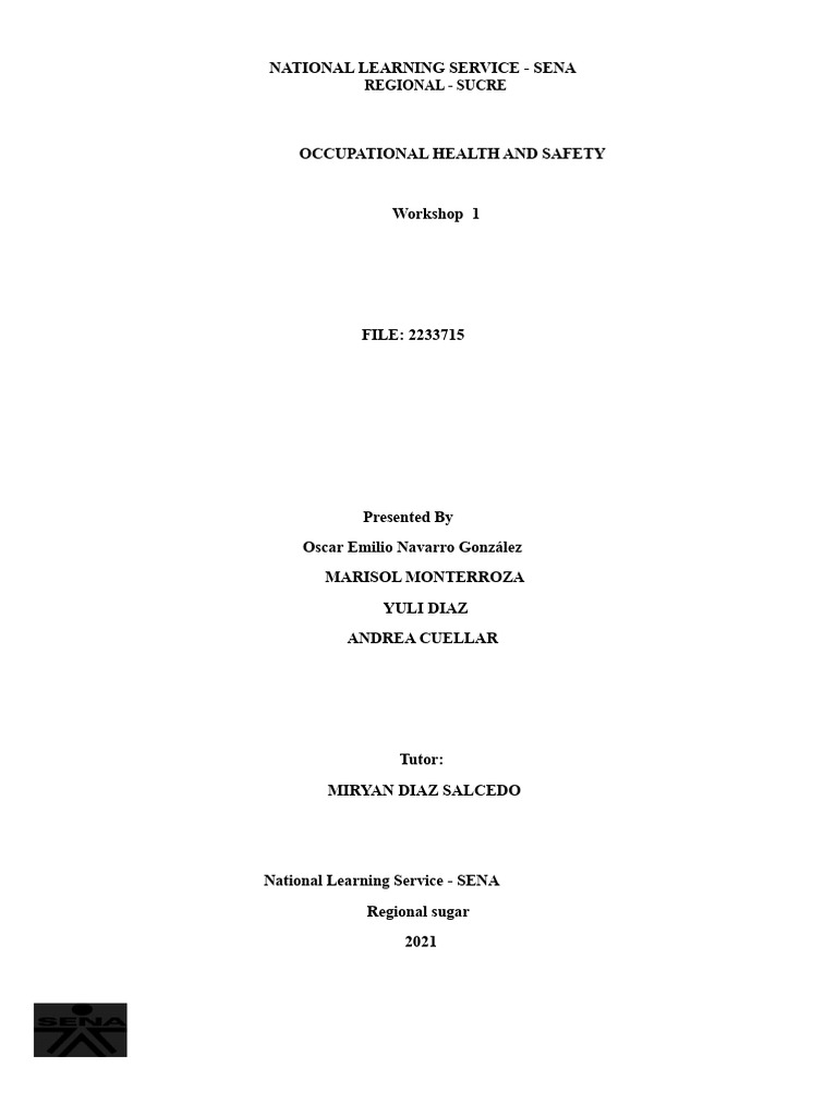 Evidence Workshop On Safety and Health at Work | PDF | Occupational ...