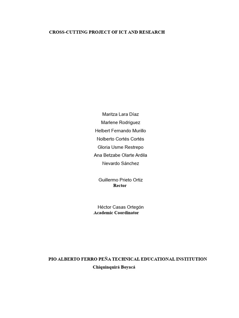 Transversal ICT Project 2020 PDF | PDF | Educational Technology | Concept