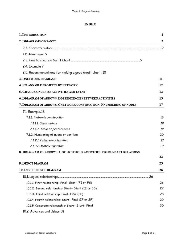 Project Planning with Gantt Charts | PDF | Vertex (Graph Theory) | Chart