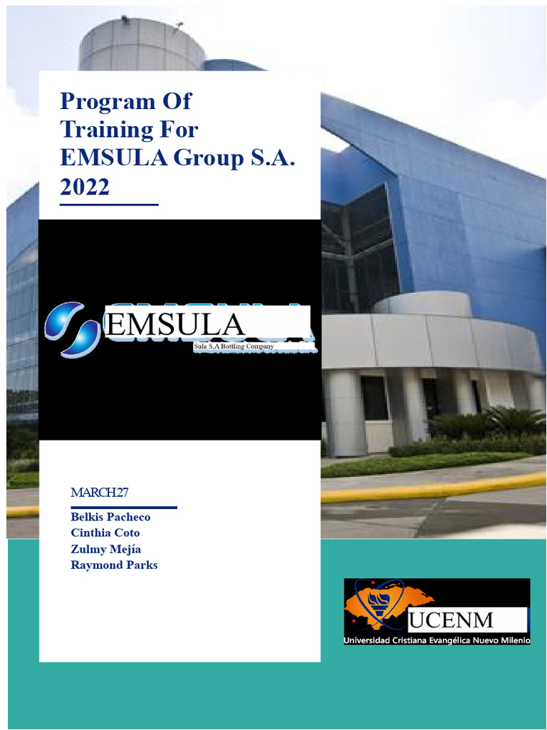 Program of Training For EMSULA Group S.A. 2022: March 27 | PDF | Adrenal Gland