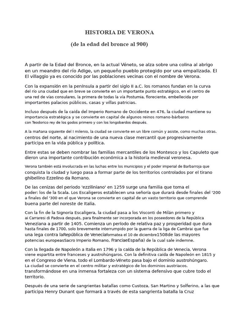 Historia de Verona | PDF | Veneto | Europa