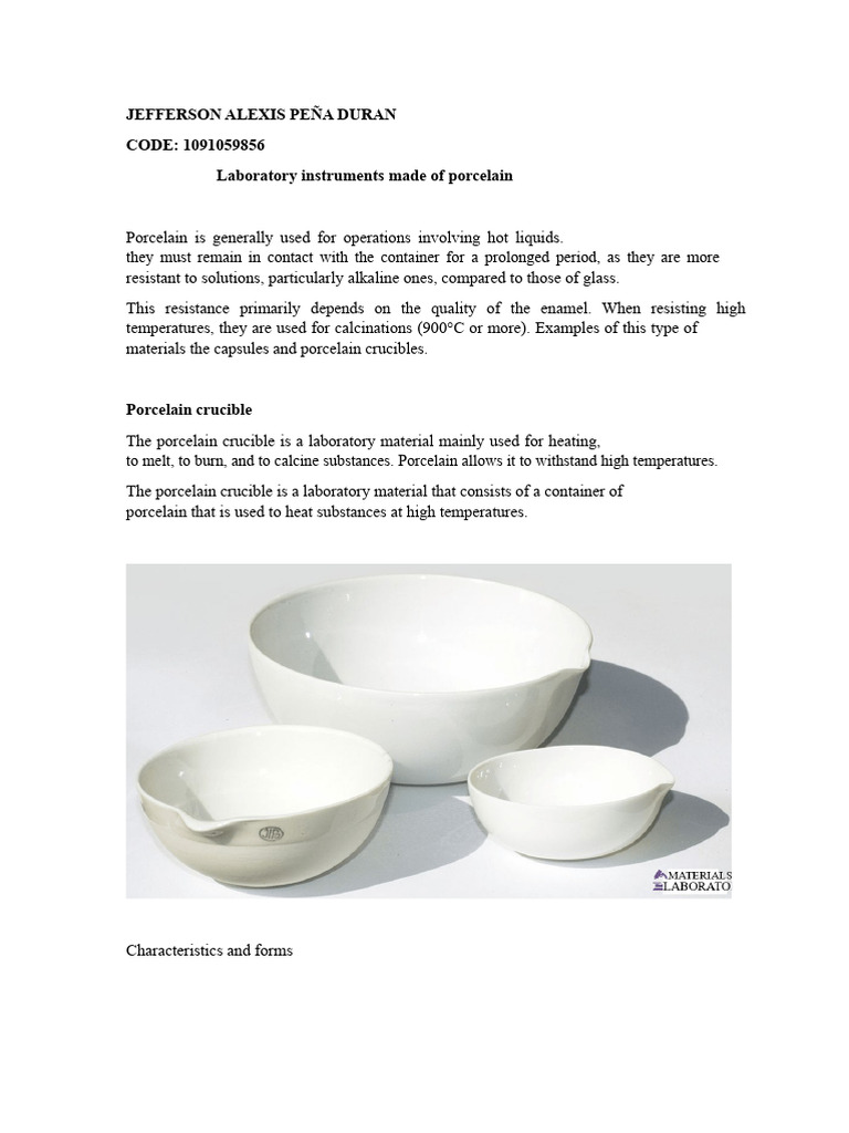 Laboratory Porcelains | PDF | Filtration | Porcelain