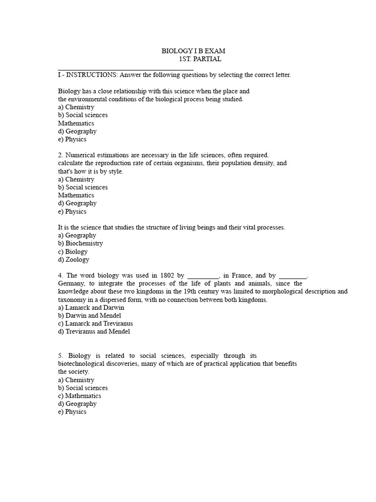 Biology I B Exam | PDF | Polysaccharide | Metabolism