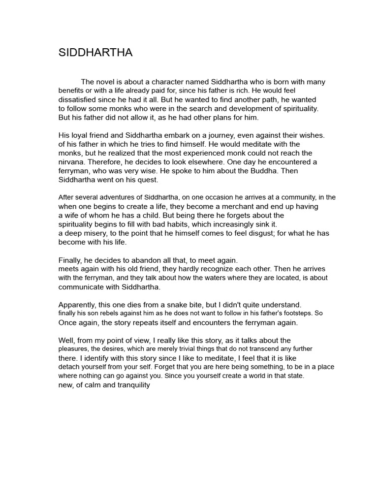 Siddhartha | PDF