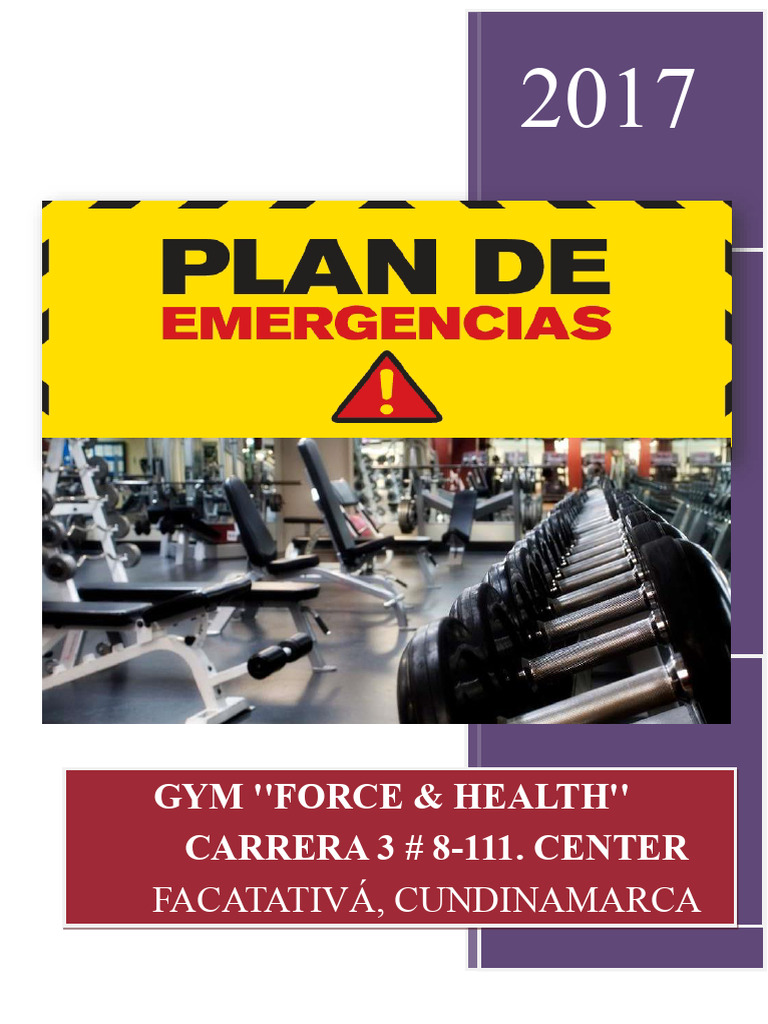 Emergency Response Plan for Gym 2017 | PDF | Emergency Management ...