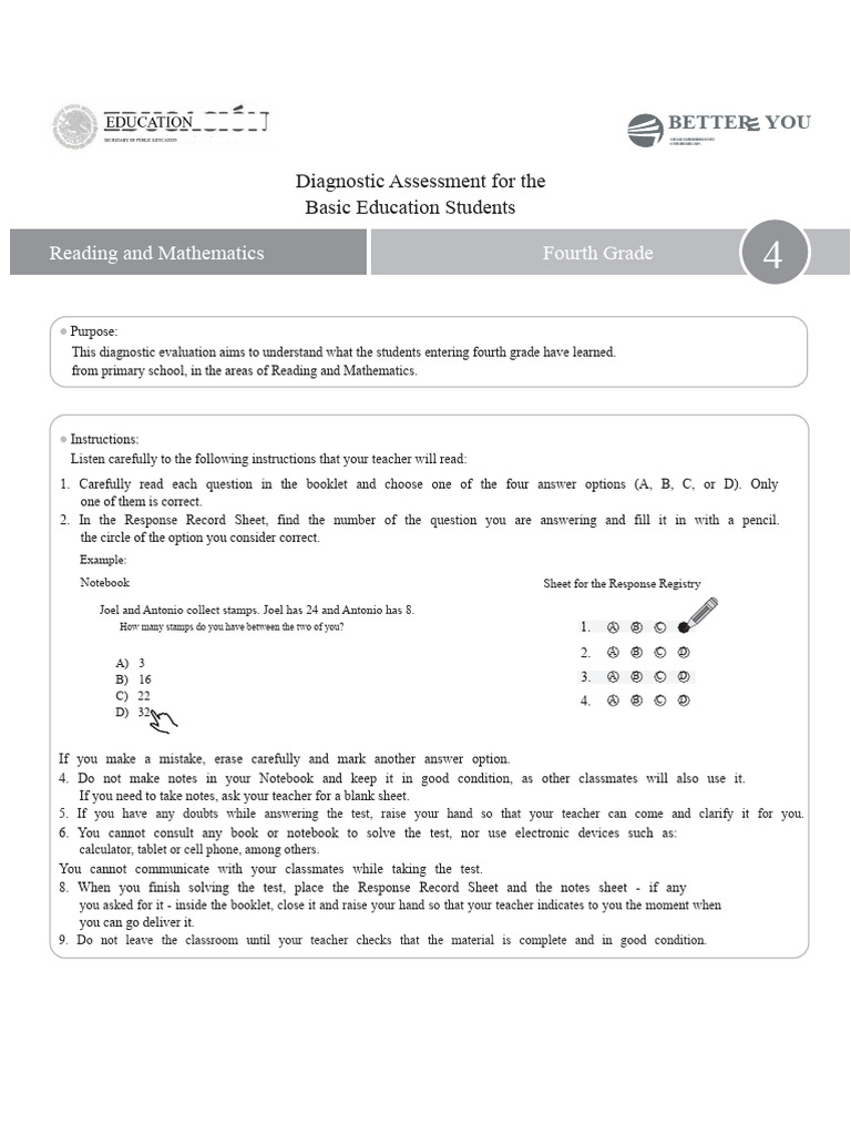 Fourth Grade Diagnostic Assessment Guide | PDF | Human Tooth | Exoplanet