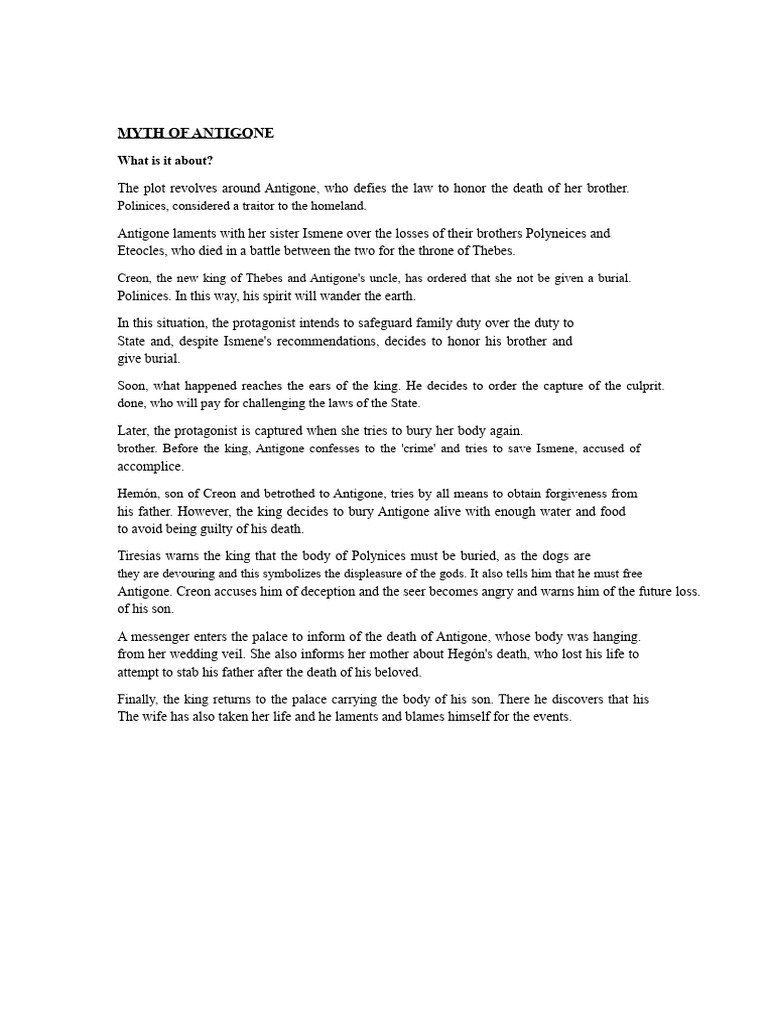 Myth of Antigone | PDF