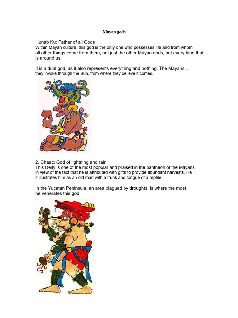 Mayan Gods | PDF | Deities | Religious Belief And Doctrine