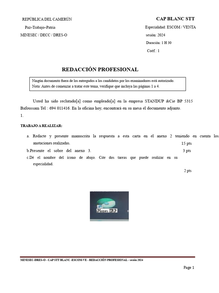 2024 Red Prof Cap Escom-Vte | PDF