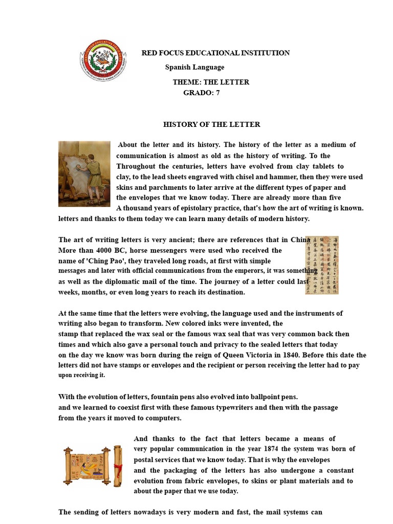 History of The Letter | PDF | Mail | Envelope