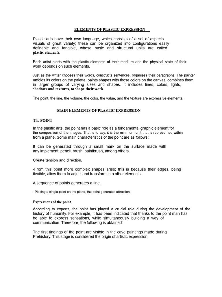 Key Elements of Plastic Expression | PDF | Color | Paintings