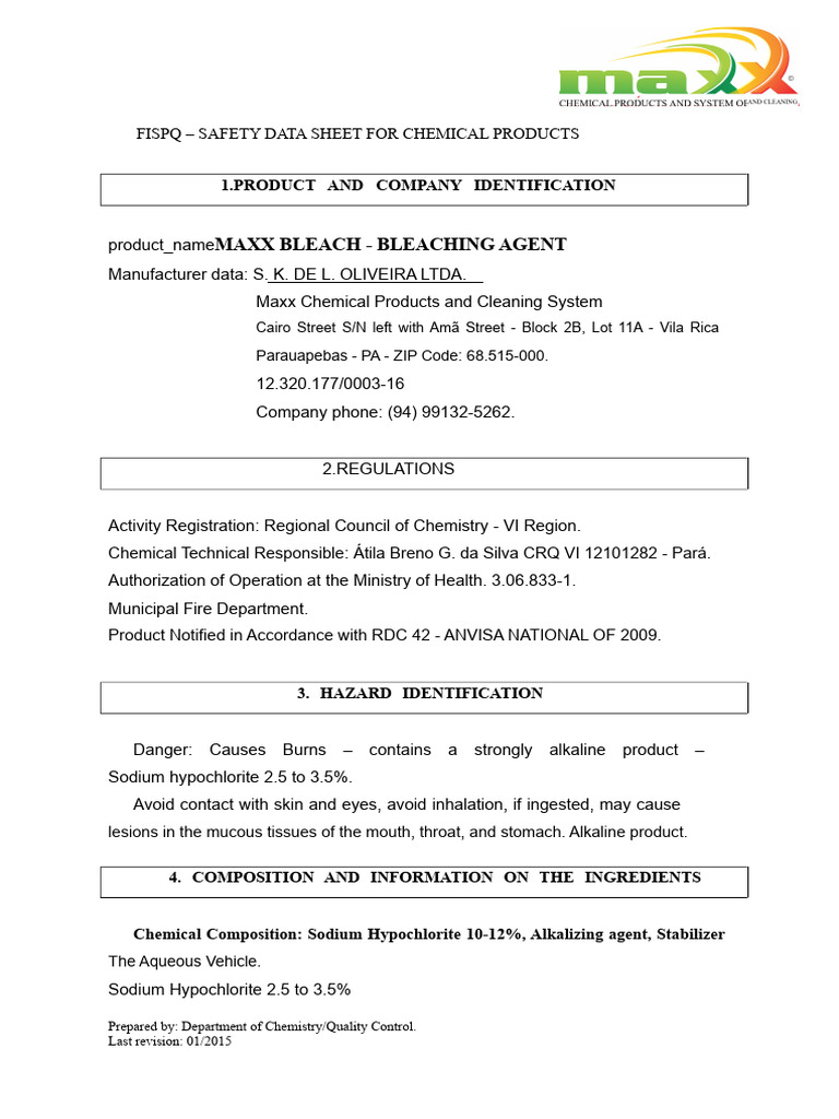 Maxx Bleach | PDF | Bleach | Firefighting