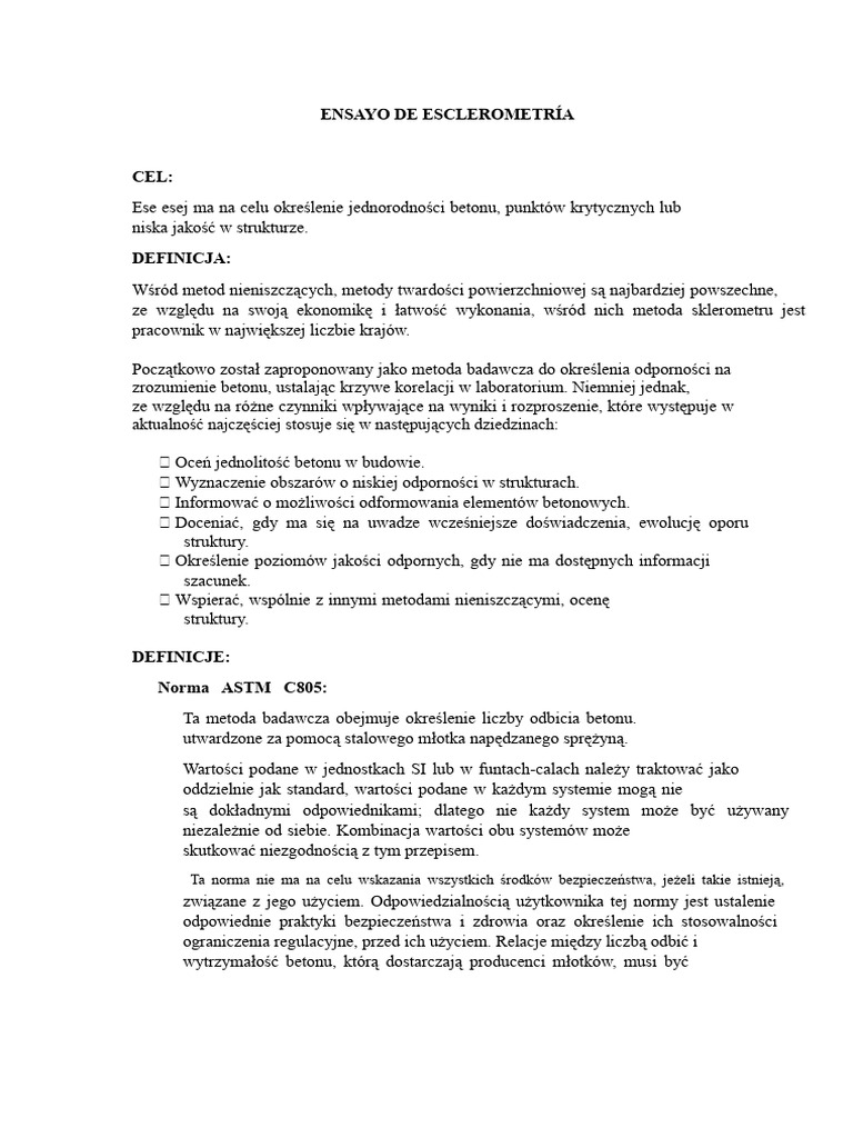 Badanie Sklerometrii | PDF